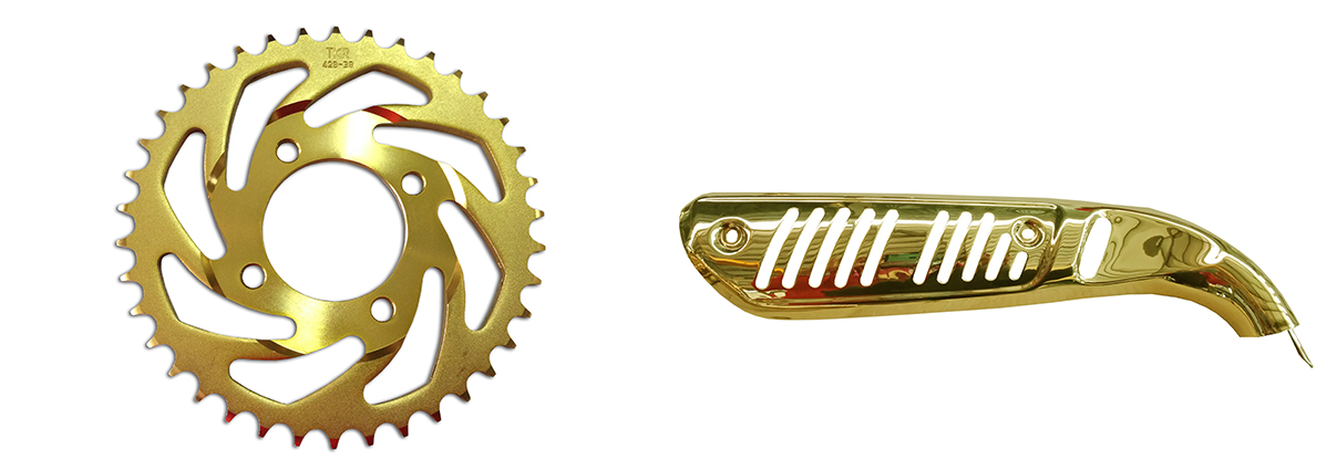 PVD Titanium Gold Coating (Motor parts) - PVD Coating Malaysia